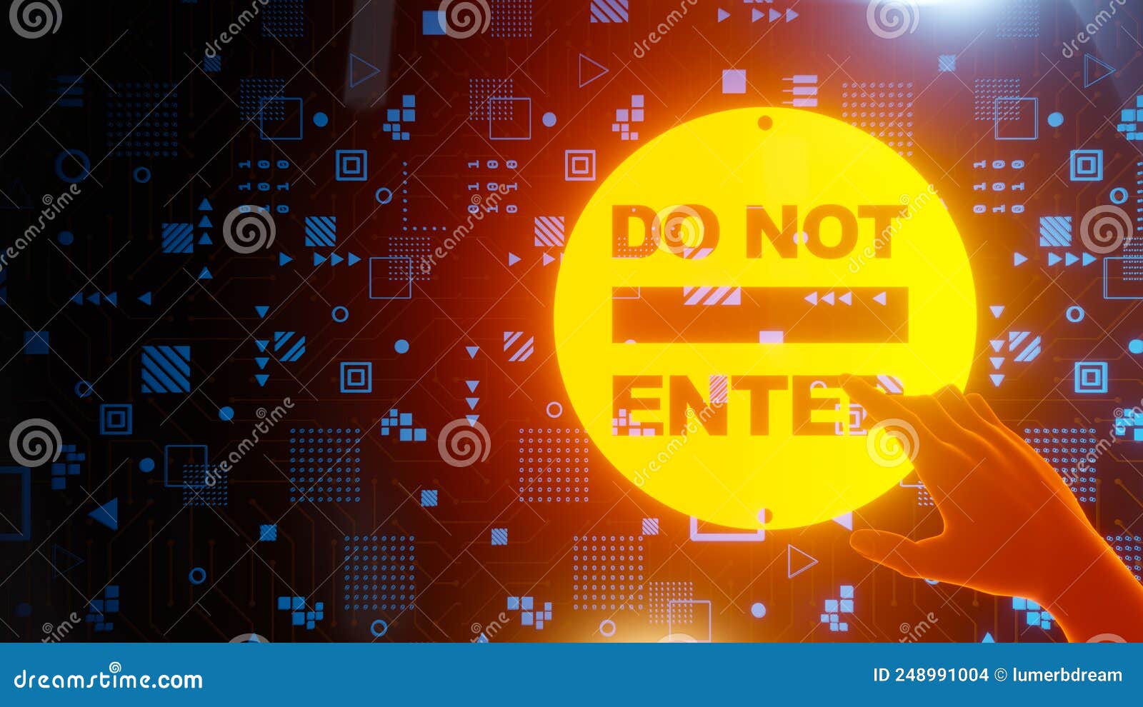 STOP. No Entry Hand Sign. Attention Icon. Hand Symbol For Prohibited ...