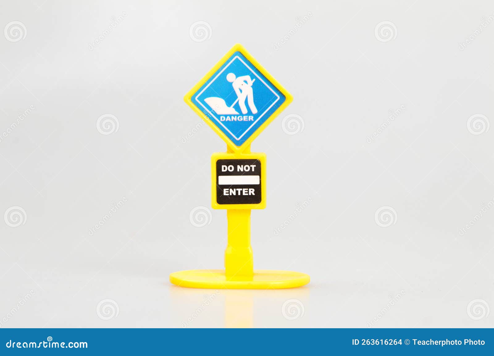 Do Not Enter Warning Sign Symbol with Blurred Background Stock Photo ...