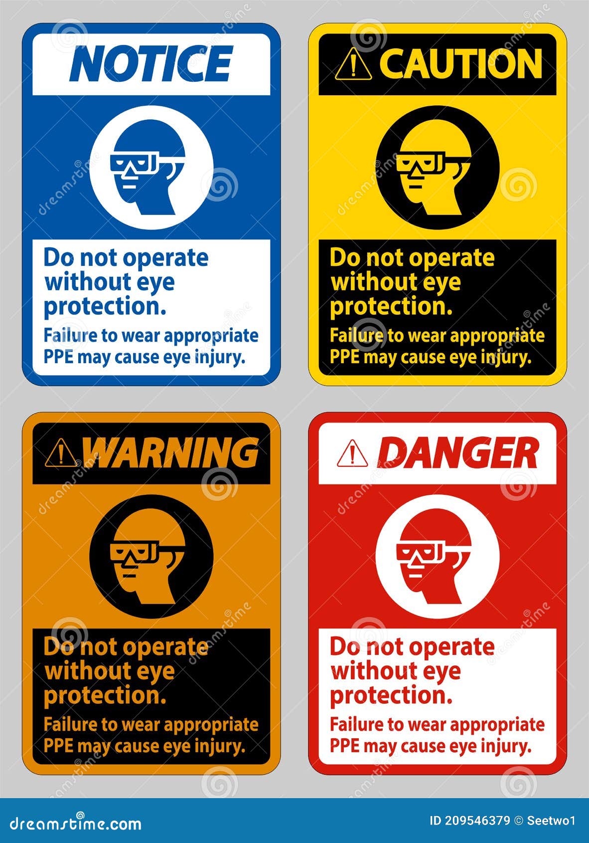 Do Not Enter without Wearing Eye Protection,Vision Damage Can Result ...