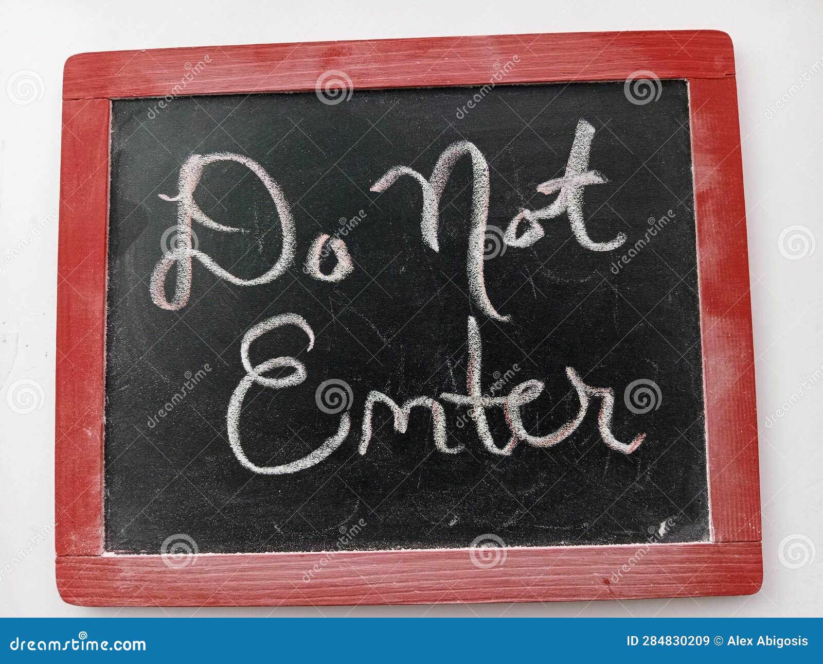 Do Not Enter Written on a Chalkboard Stock Image - Image of information ...