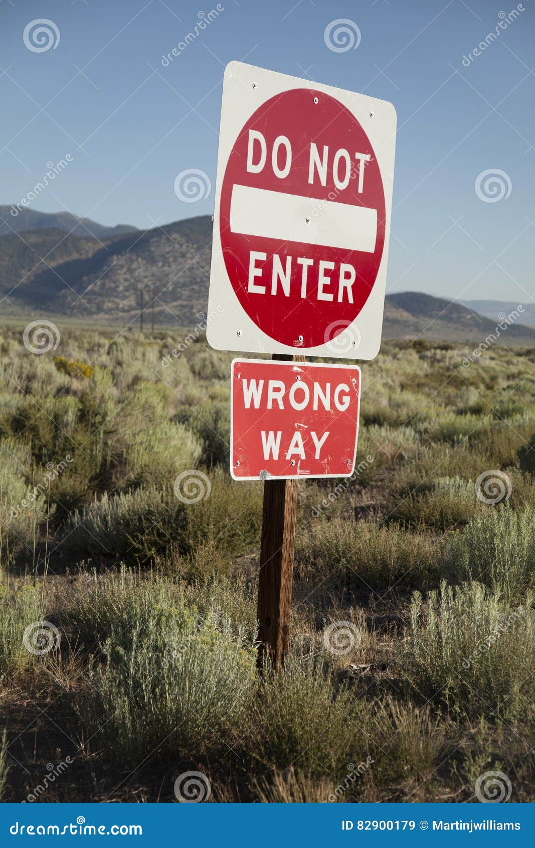 `Do Not Enter` `Wrong Way` Road Sign Stock Image - Image of enter ...