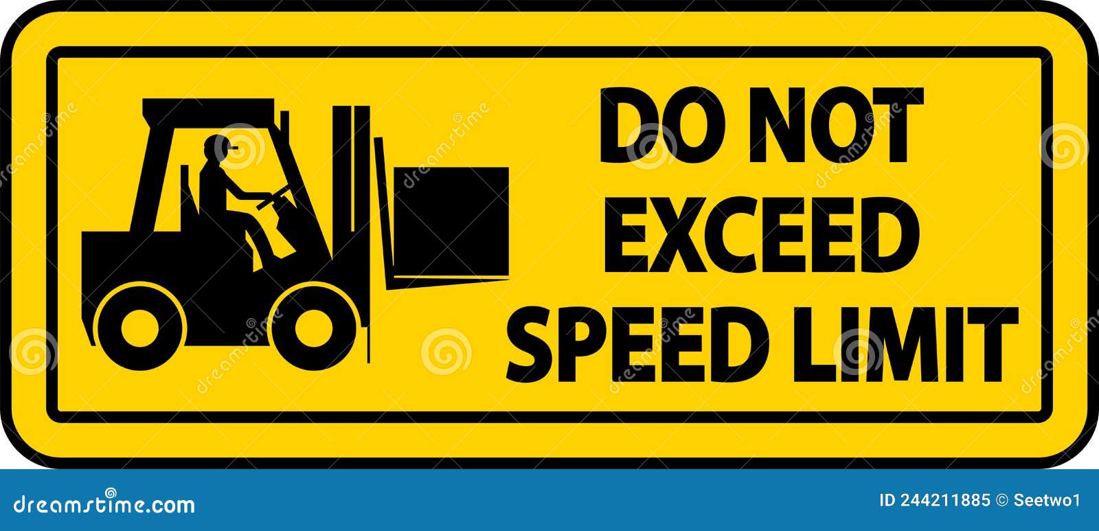 Do Not Exceed Speed Limit Label Sign on White Background Stock Vector ...