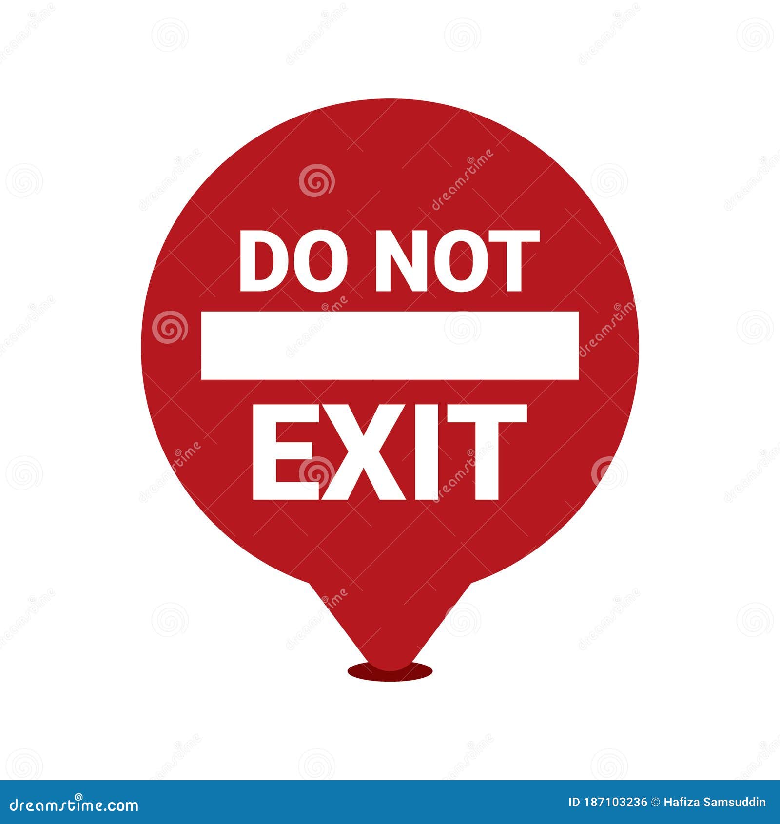 Do Not Exit Sign. Vector Illustration Decorative Design Stock Vector ...