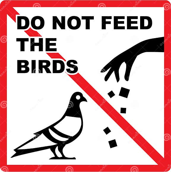 Do Not Feed the Birds Sign Vector Stock Vector - Illustration of hand ...