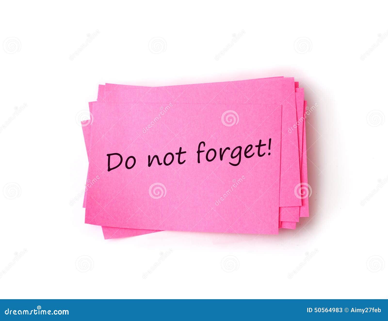 Do Not Forget on Sticky Note Isolated on White Stock Image - Image of ...