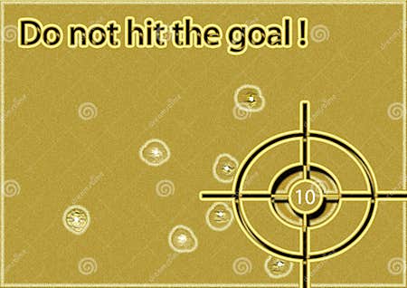 Do not hit the goal! stock illustration. Illustration of love - 6143805