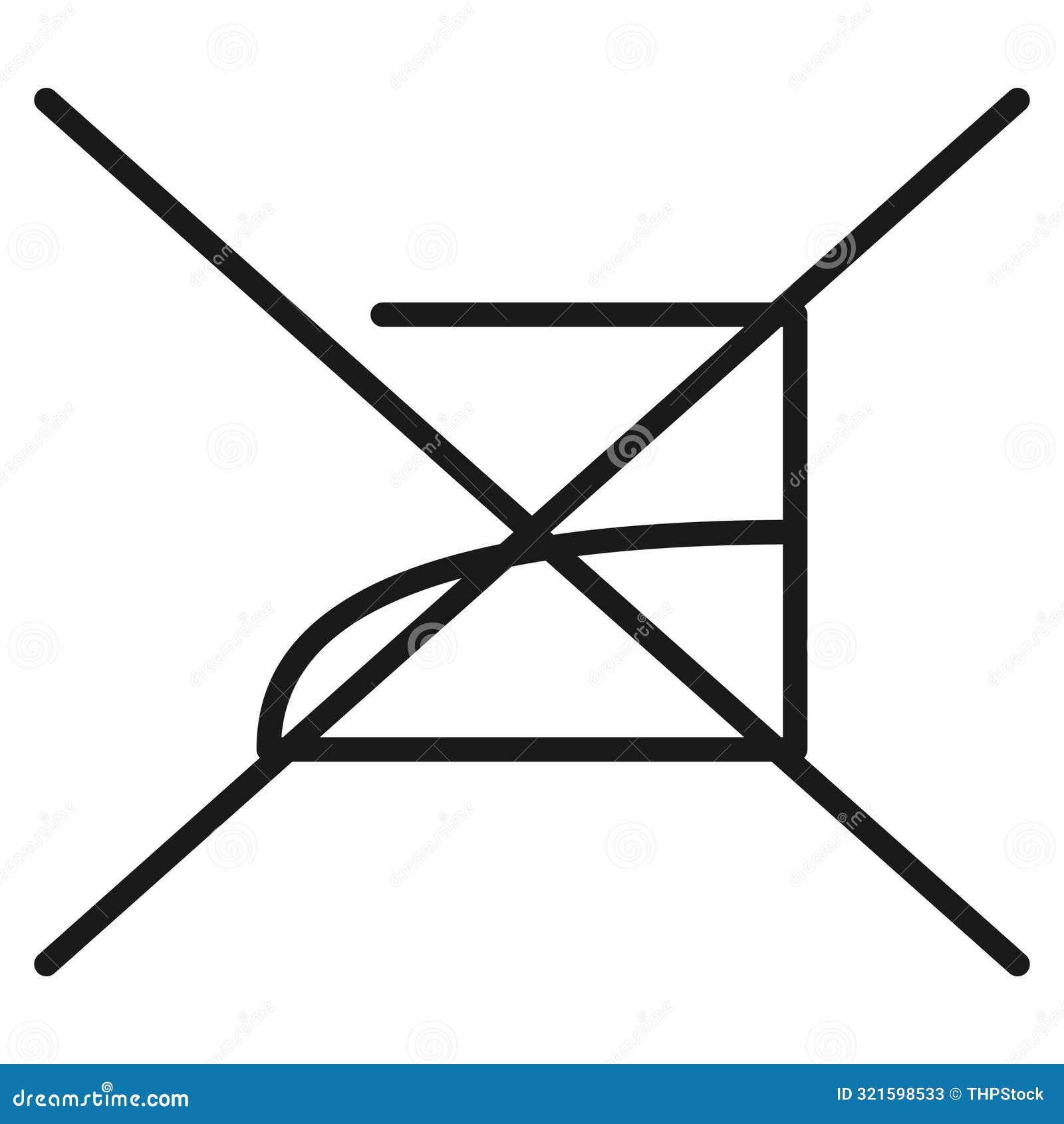 Do Not Iron Icon Symbol Vector Stock Vector - Illustration of care ...