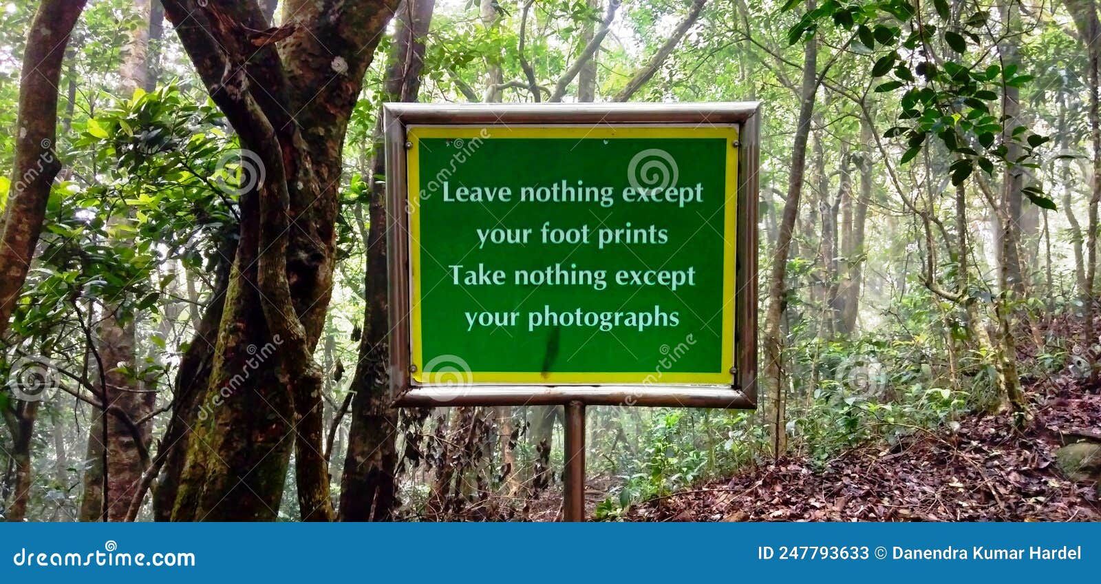 Do Not Litter Board Need To Be Placed in Our Green Zone. Stock Image ...