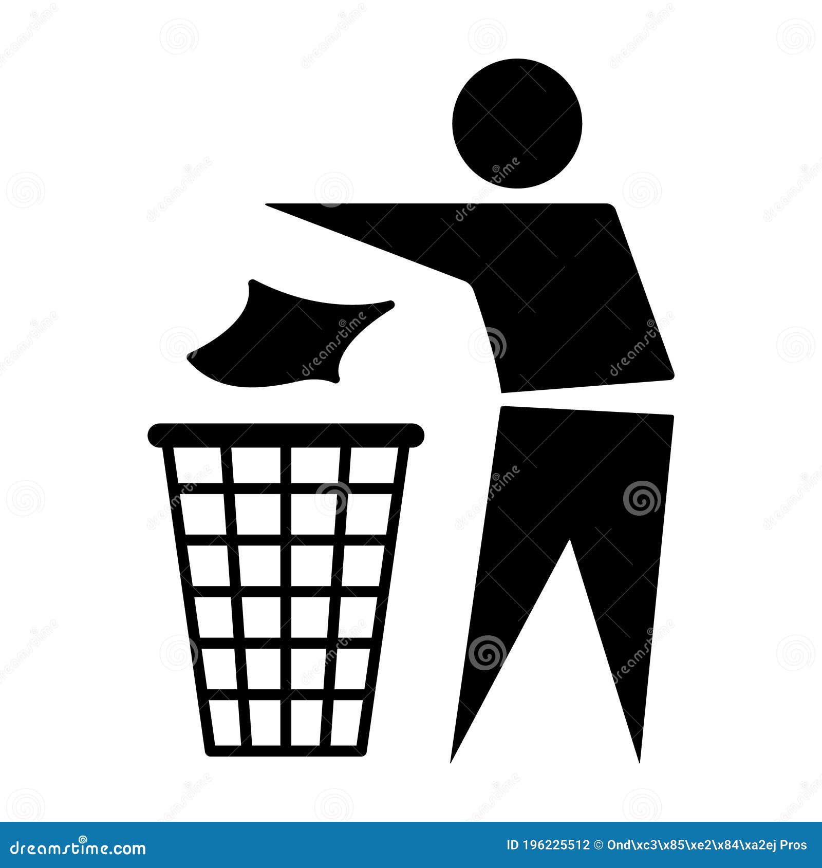 Tidy Man Symbol, Do Not Litter Icon, Keep Clean, Dispose Of Carefully ...