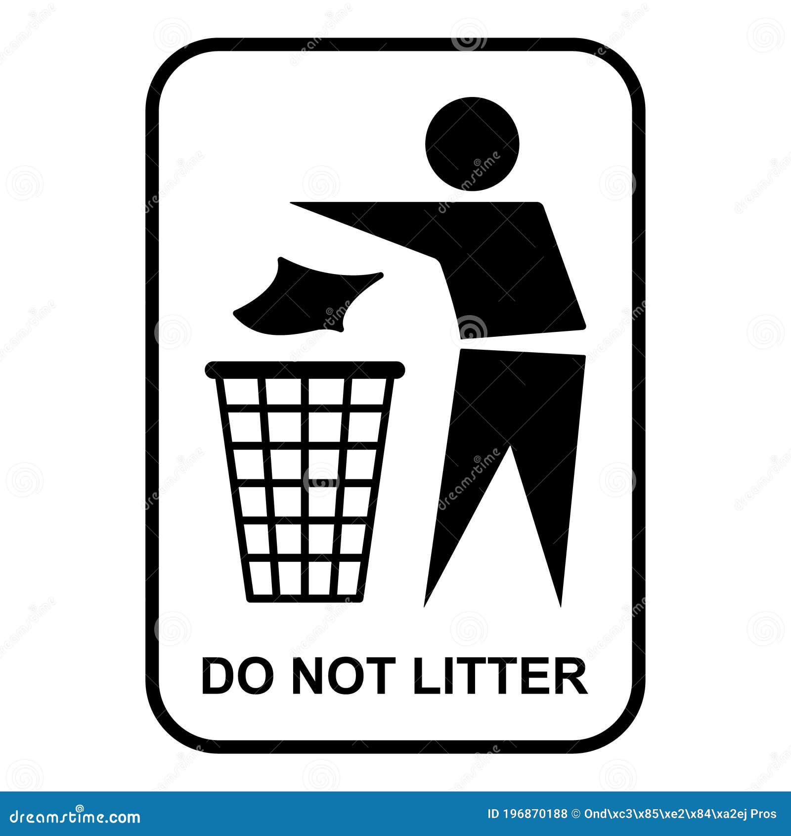 Tidy Man Symbol, Do Not Litter Icon, Keep Clean, Dispose Of Carefully ...