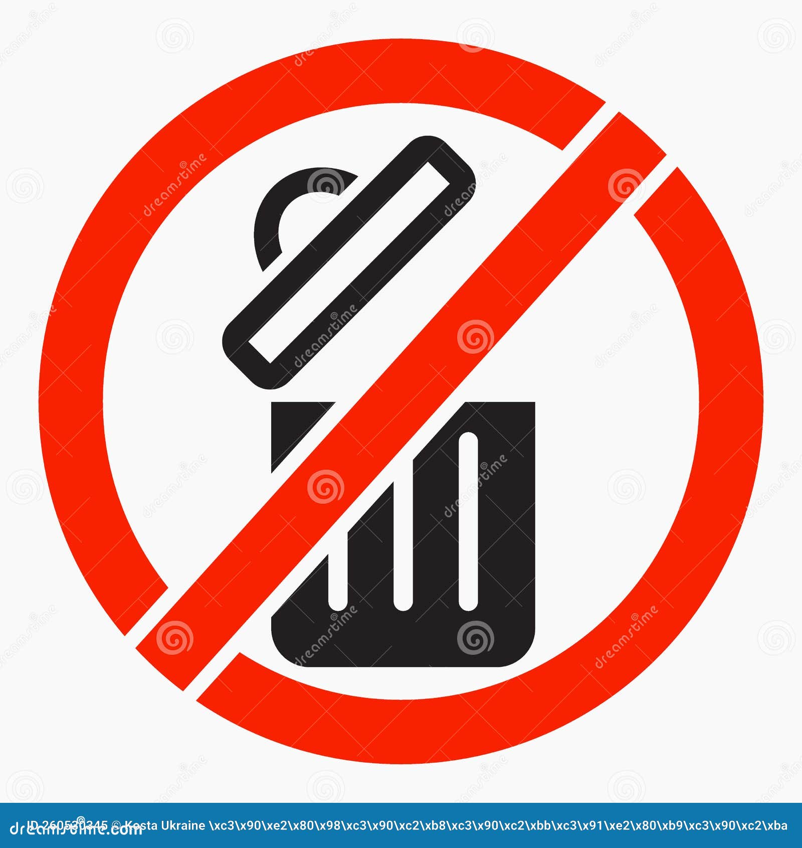 Do Not Litter. Garbage Ban. Keep Clean Stock Vector - Illustration of ...