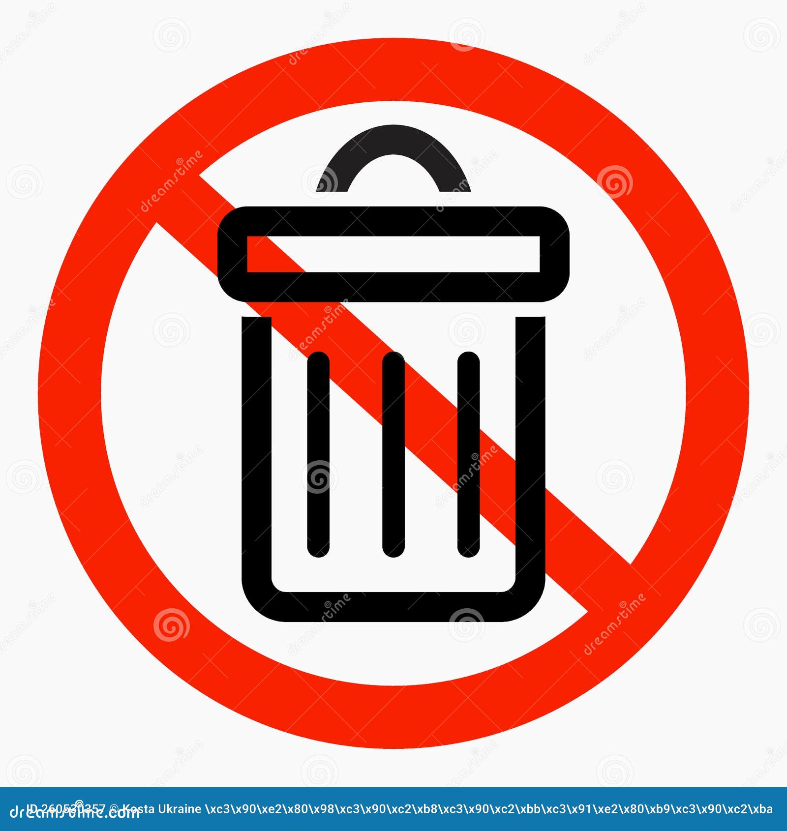 Do Not Litter. Garbage Ban. Keep Clean Stock Vector - Illustration of ...