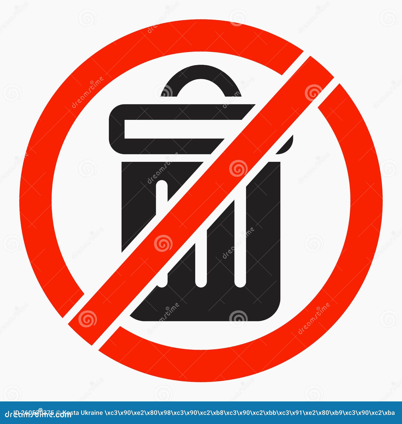 Do Not Litter. Garbage Ban. Keep Clean Stock Vector - Illustration of ...