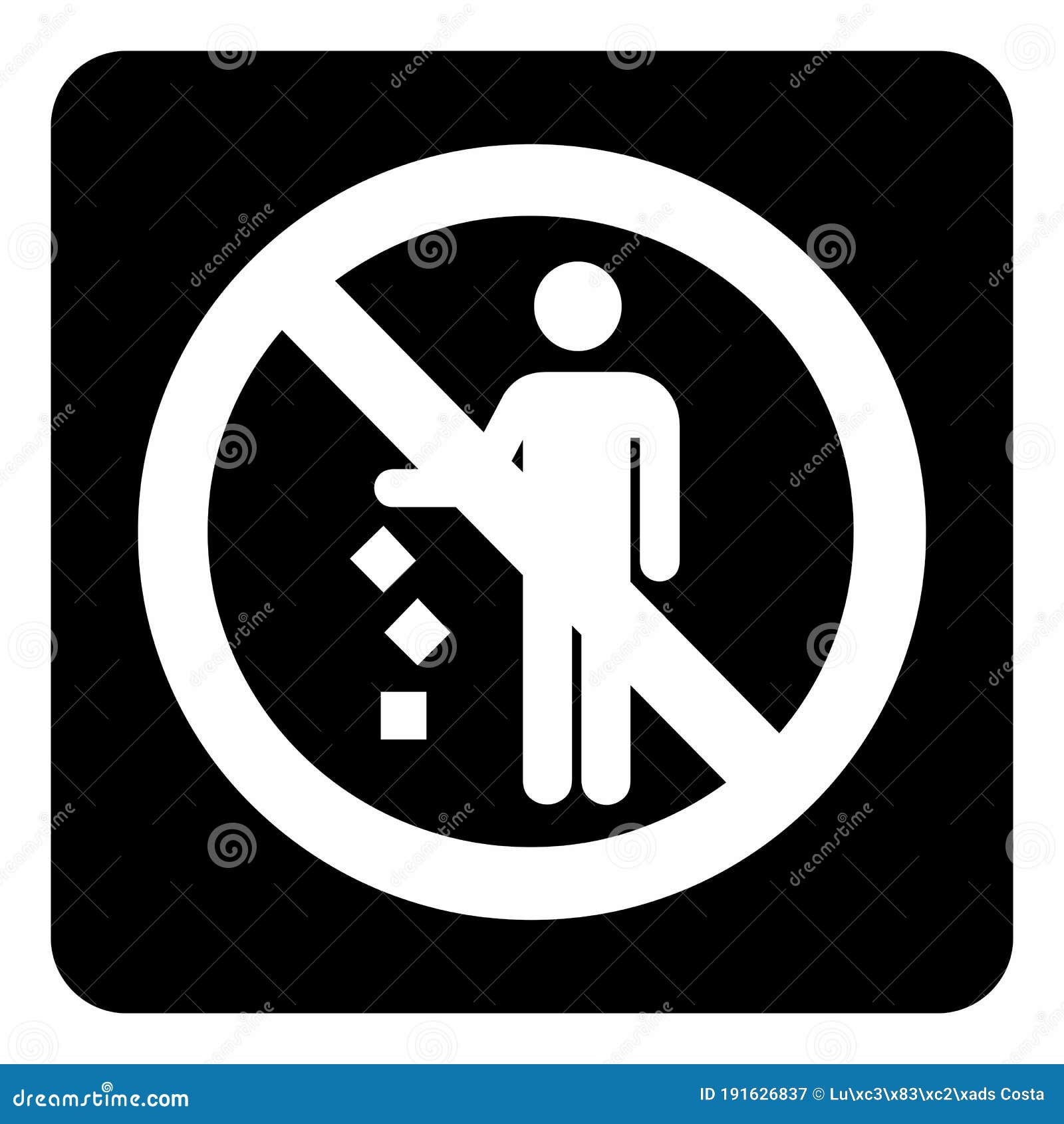 Do Not Litter Icon With Distress Do Not Litter Seal Royalty-Free Stock ...