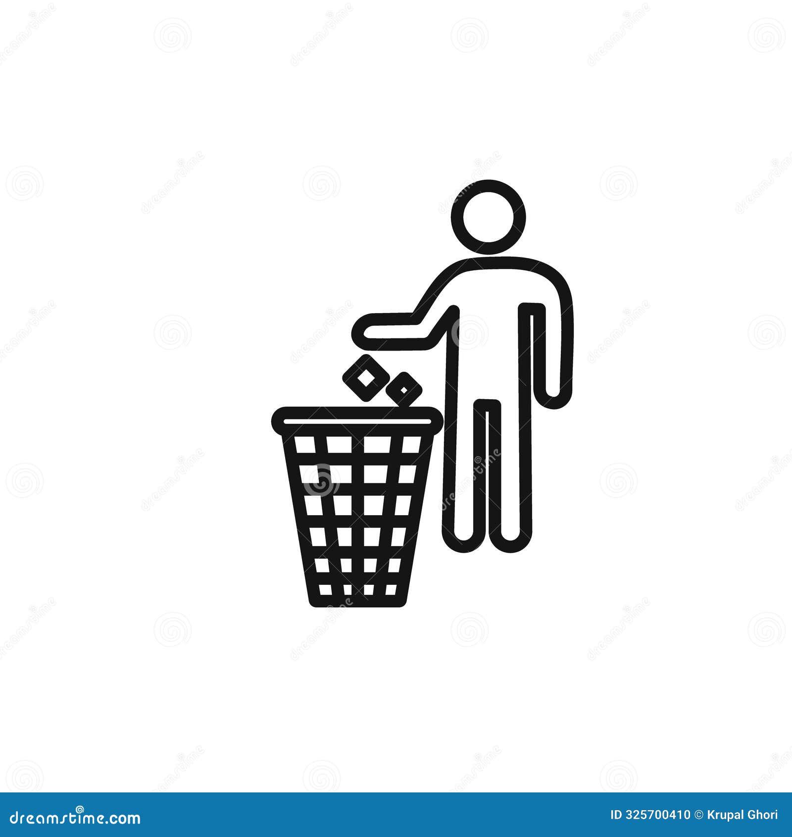 Do Not Litter Icon. Throws Garbage Vector Illustration | CartoonDealer ...
