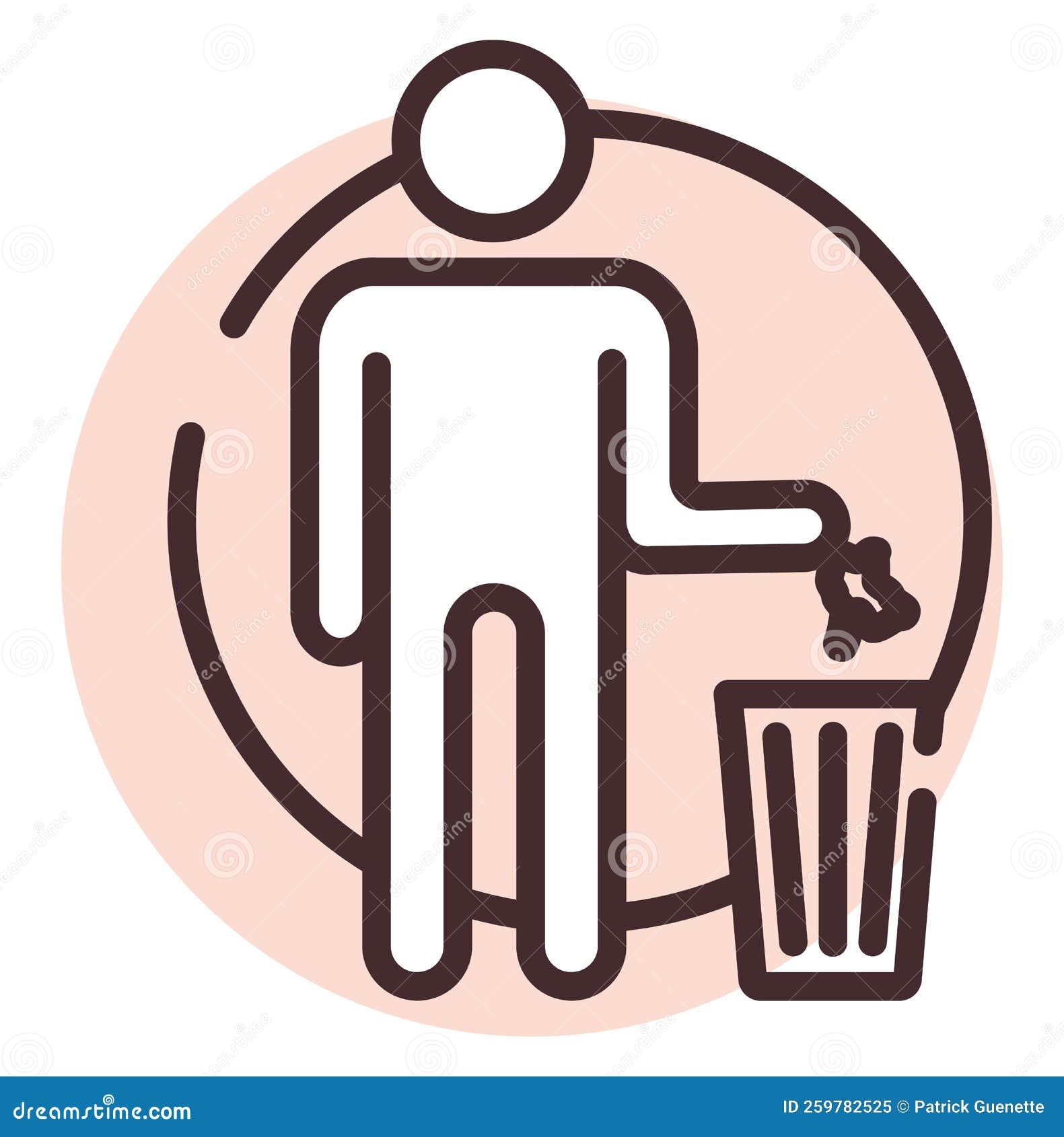 Do not litter, icon stock vector. Illustration of design - 259782525