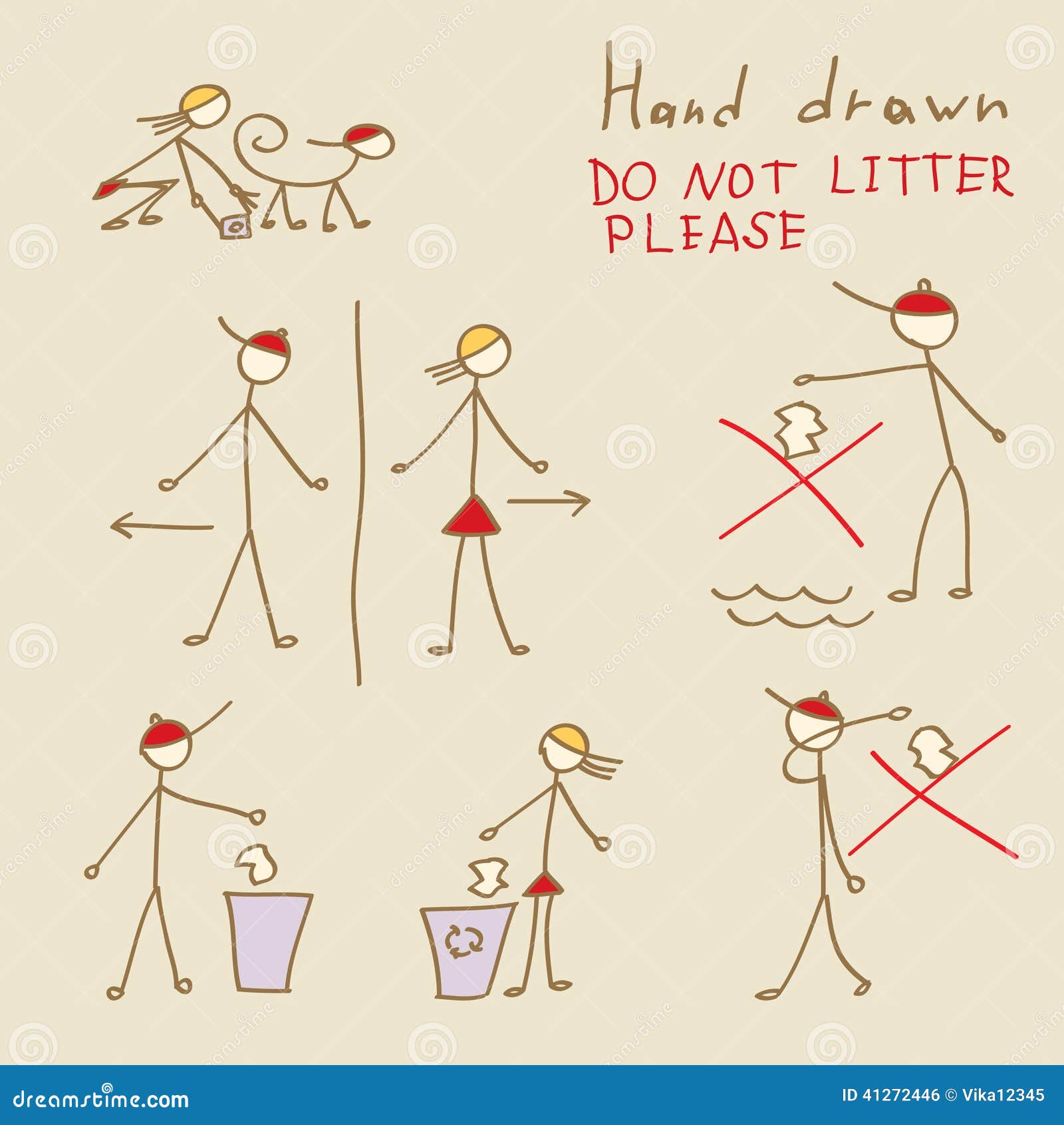 Do Not Litter stock vector. Illustration of doodle, clean - 41272446