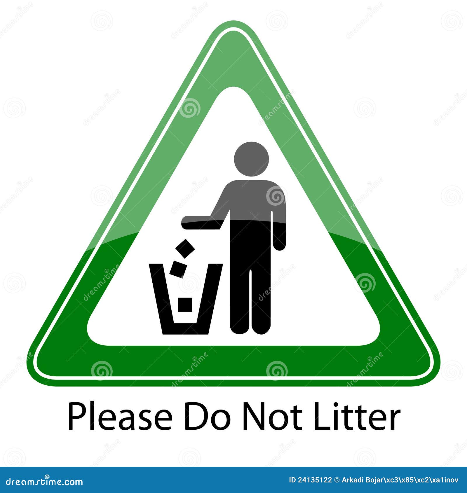 Do not litter sign stock vector. Image of forbidden, label - 24135122