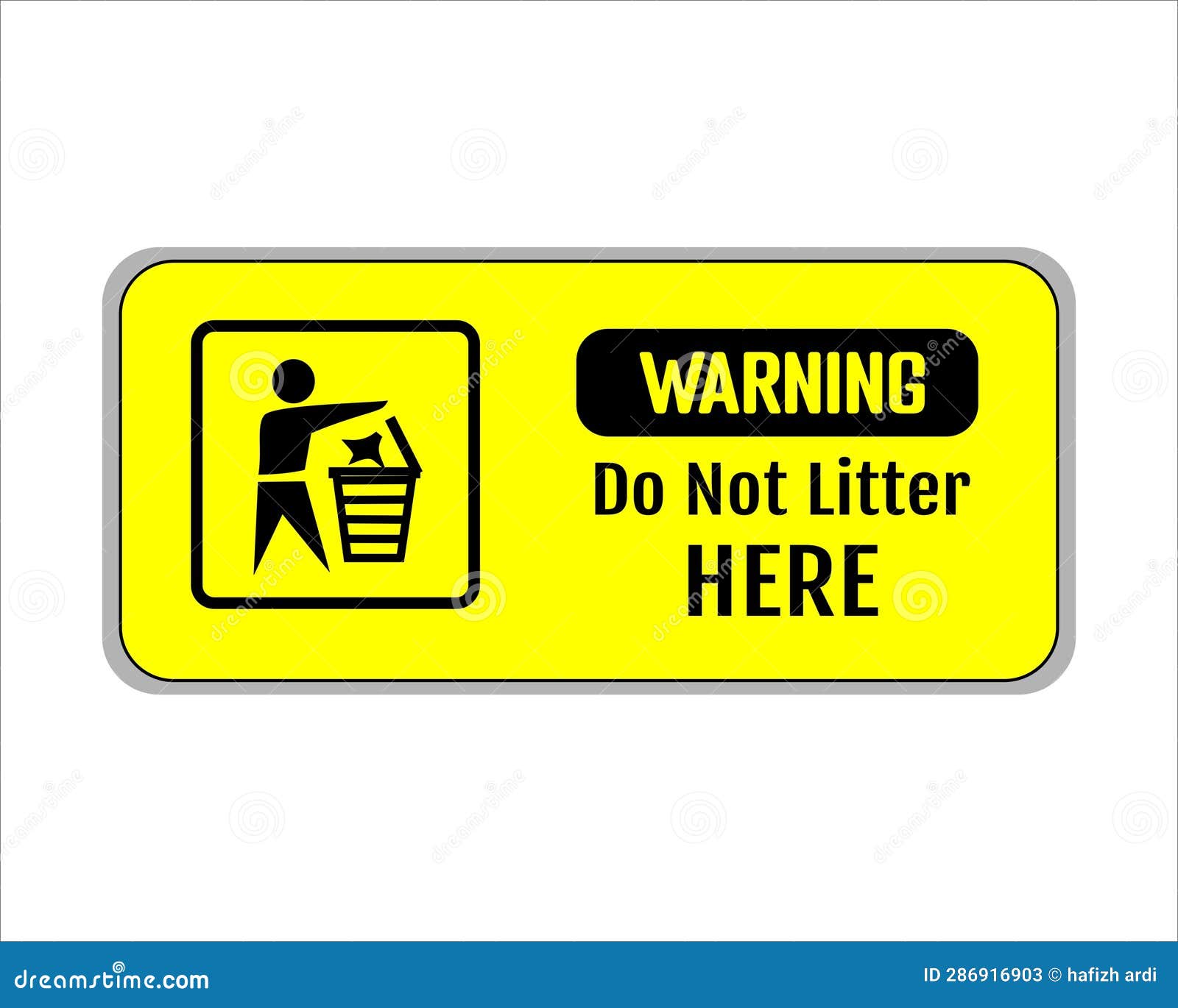 Do not litter sign stock vector. Illustration of recycle - 286916903