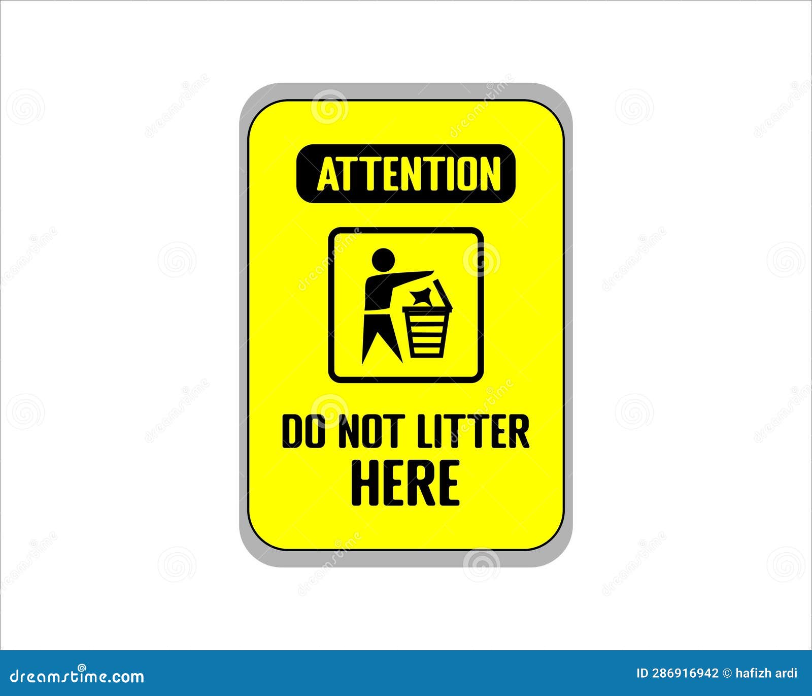 Do not litter sign stock vector. Illustration of icon - 286916942