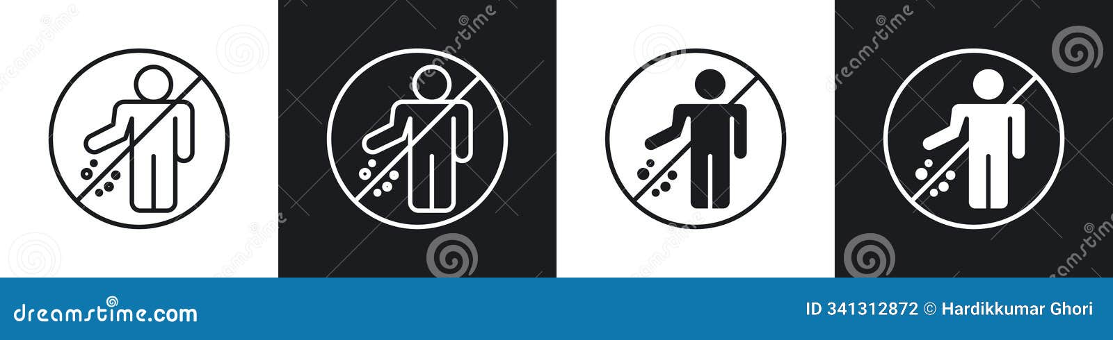 Do not litter sign stock vector. Illustration of reuse - 341312872