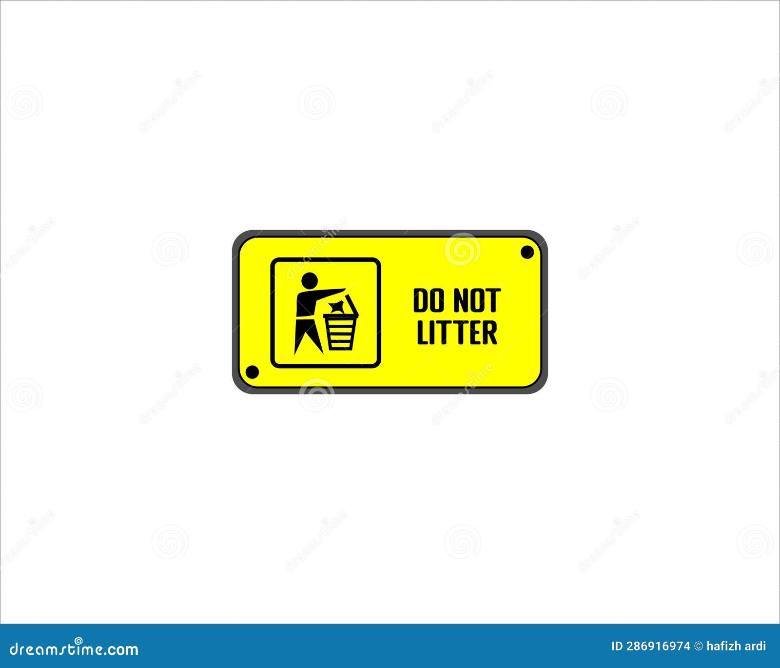 Do not litter sign stock vector. Illustration of pollution - 286916974