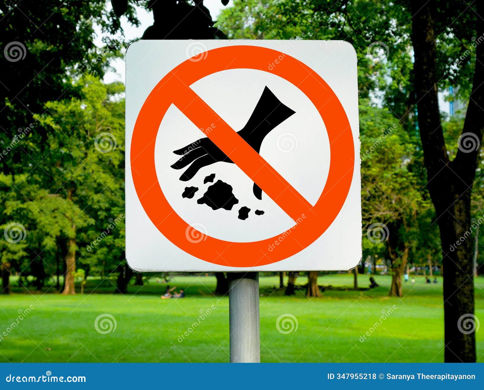 Do not litter sign stock photo. Image of garden, pollution - 347955218