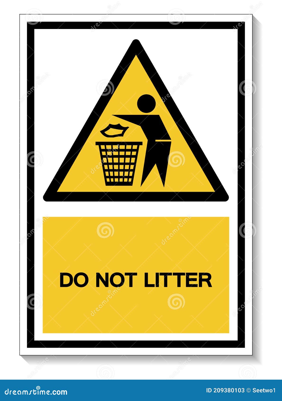 Do Not Litter Symbol Sign Isolate on White Background,Vector ...