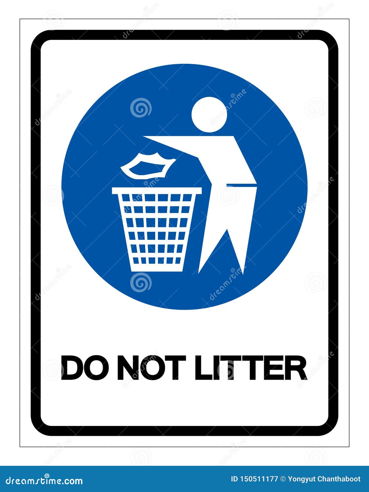 Do Not Litter Symbol Sign, Vector Illustration, Isolate on White ...