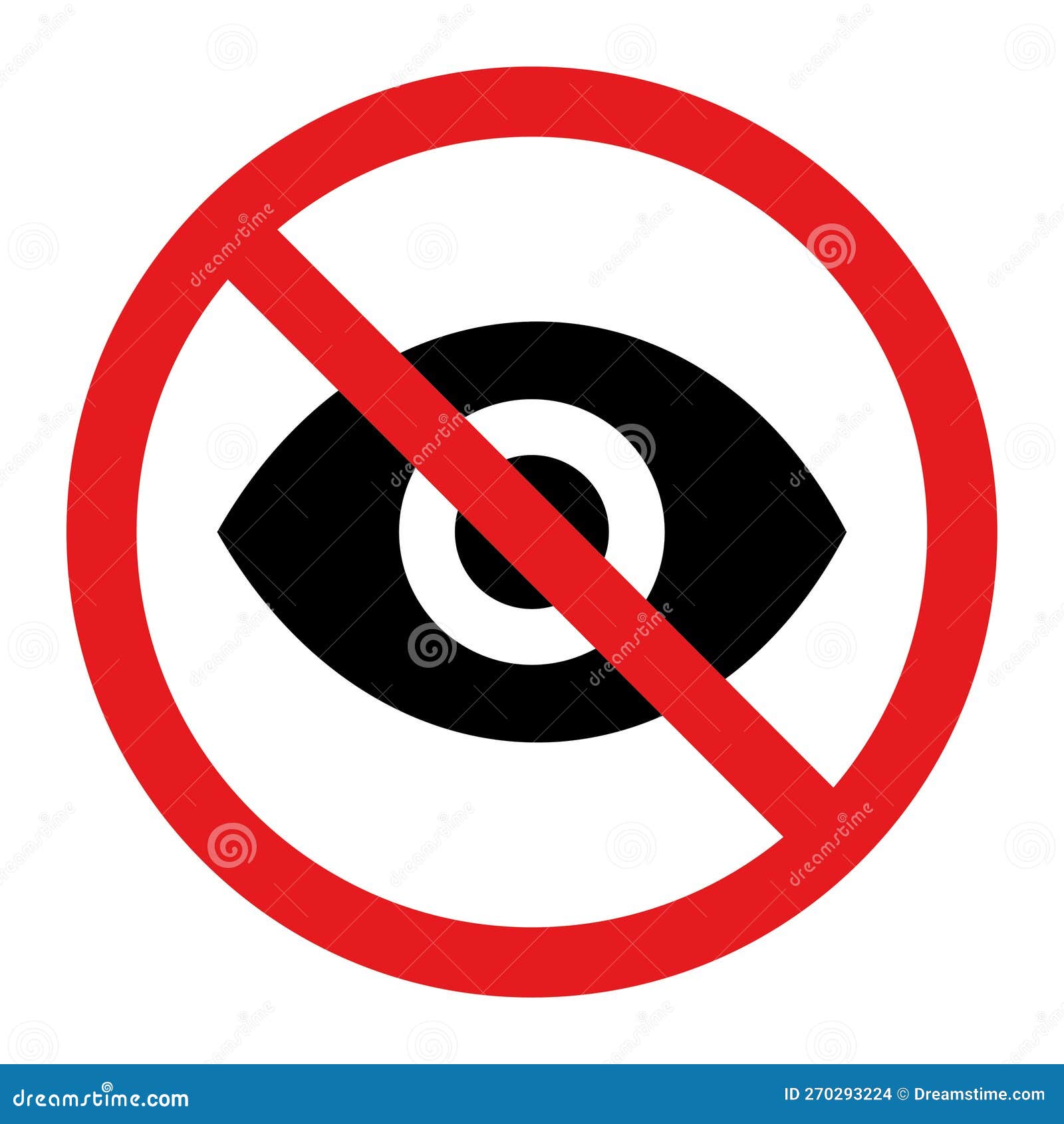 Do Not Look Symbol Vector Illustration. Stock Illustration ...