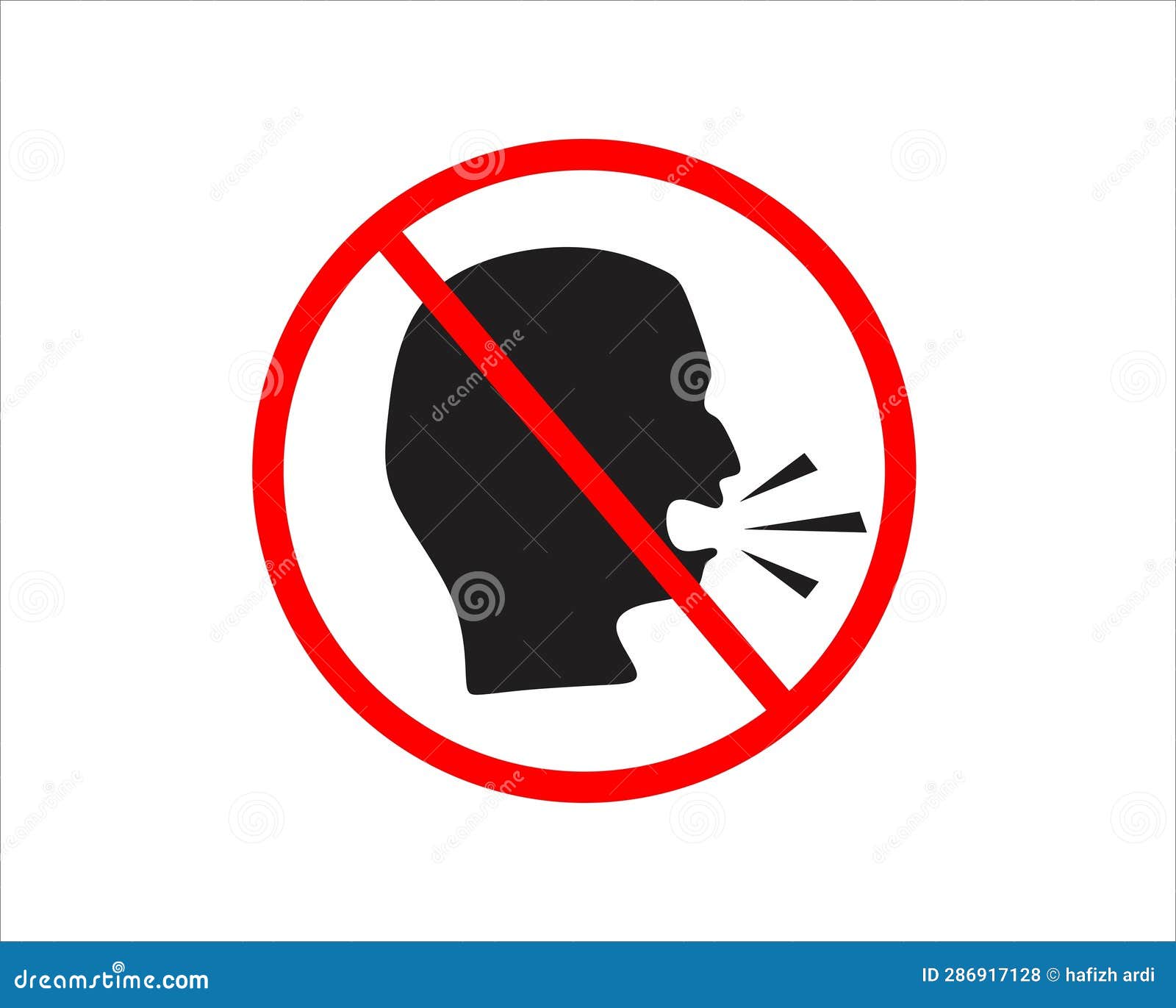 Do not make noisy sign stock vector. Illustration of round - 286917128