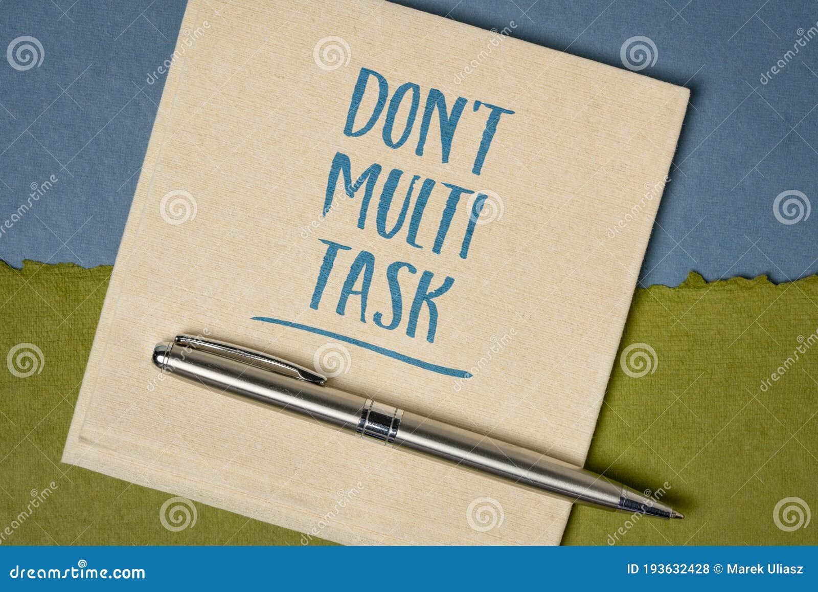 Do Not Multitask Reminder Note Stock Photo - Image of efficiency ...