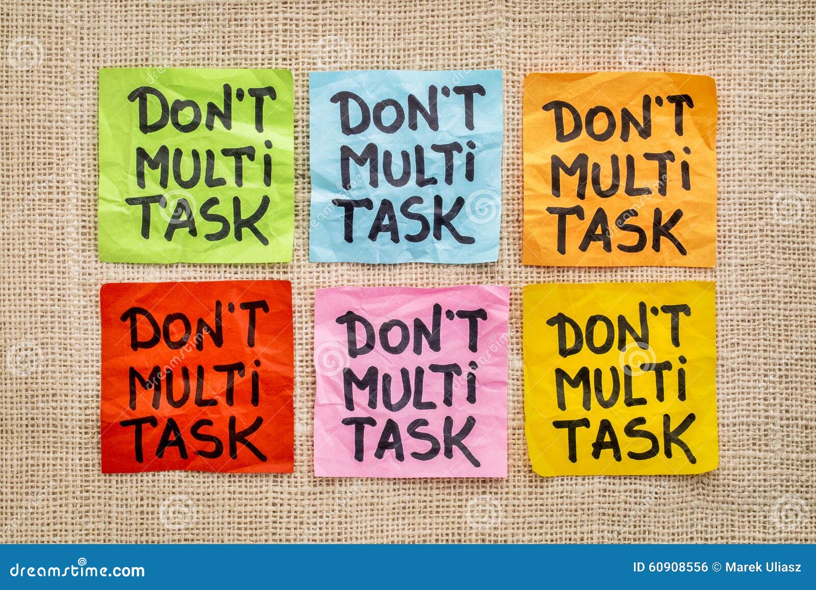 Do Not Multitask - Sticky Note Abstract Stock Photo - Image of ...