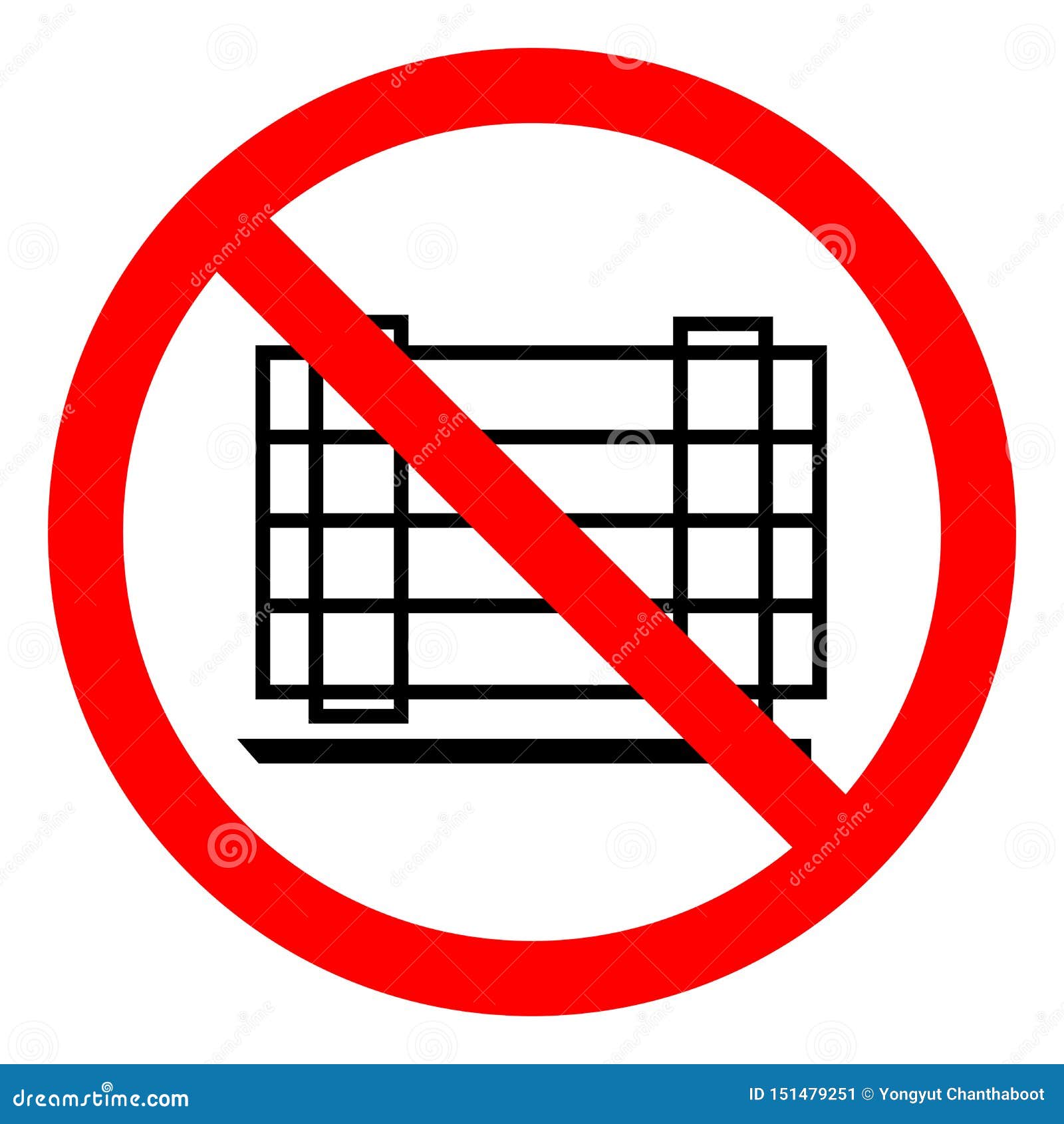 Do Not Obstruct Symbol Sign, Vector Illustration, Isolate on White ...