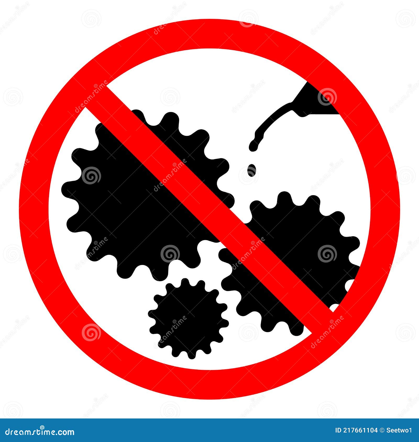 Do Not Oil Symbol on White Background Stock Vector - Illustration of ...