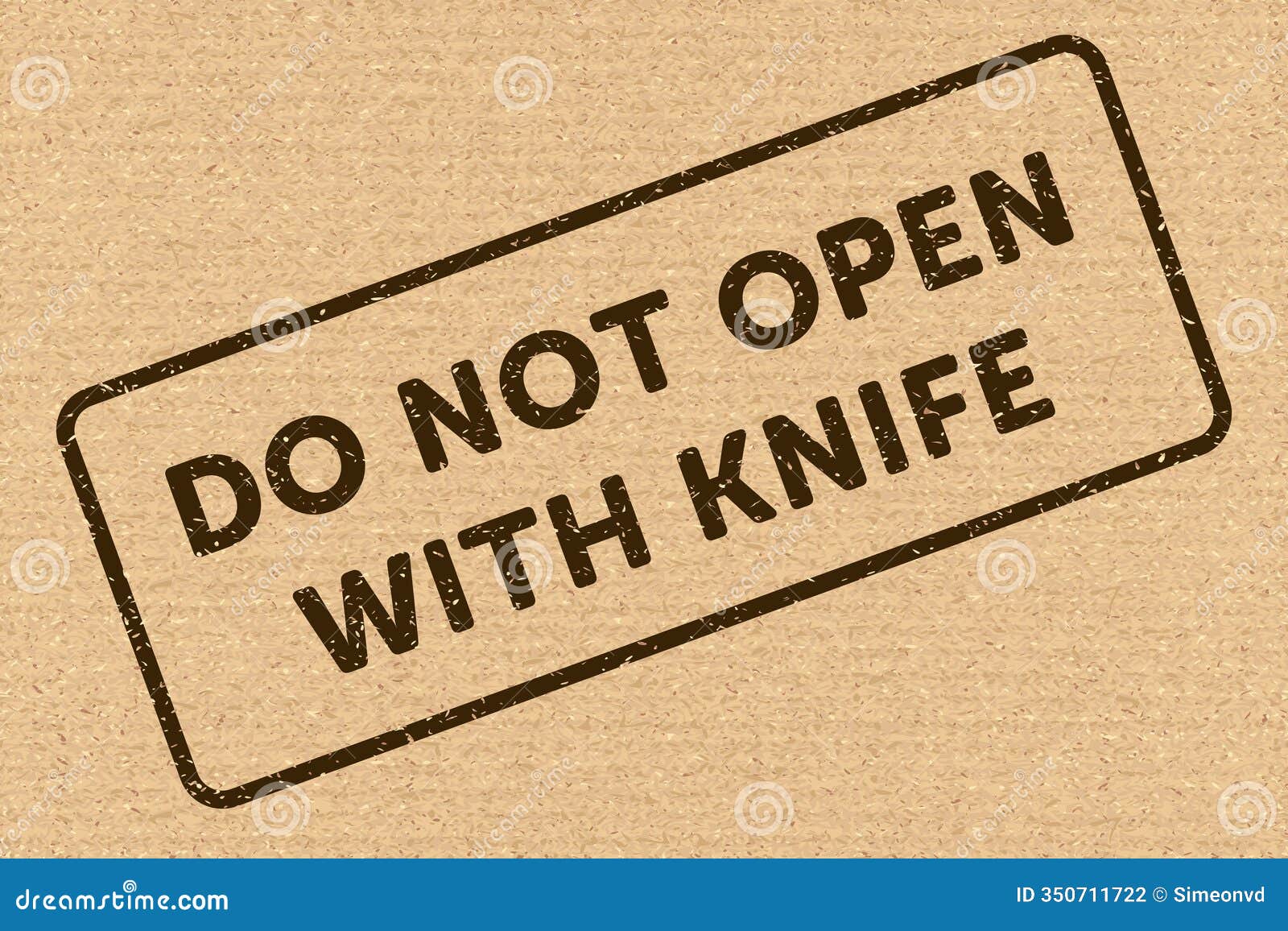 Do Not Open With Knife On White Background. Do Not Use Cutter Knife ...