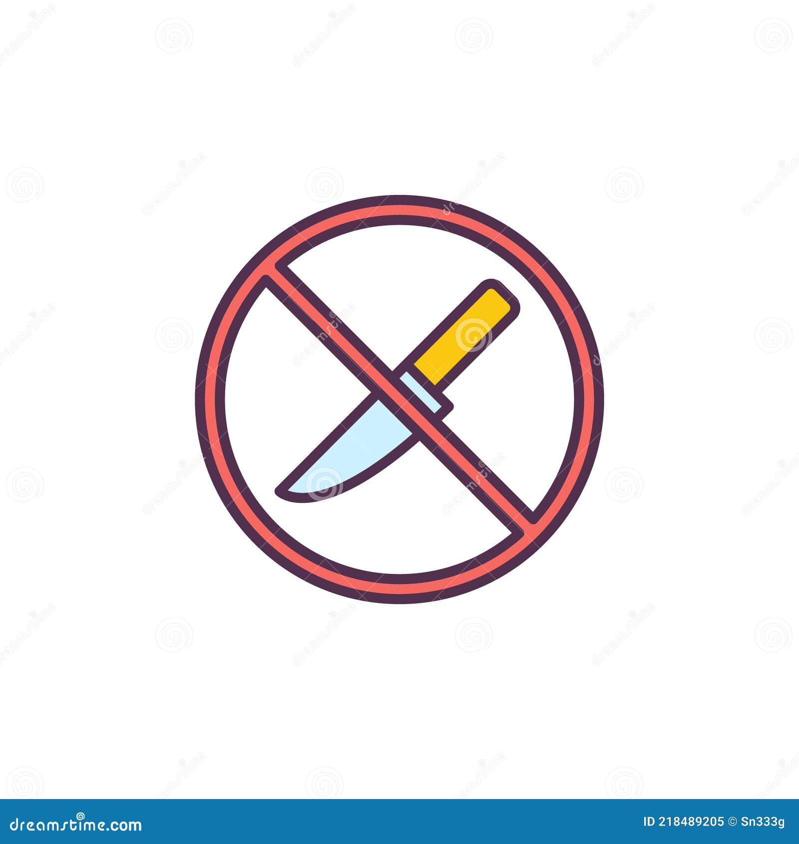Do Not Open with Knife Vector Concept Colored Icon Stock Vector ...