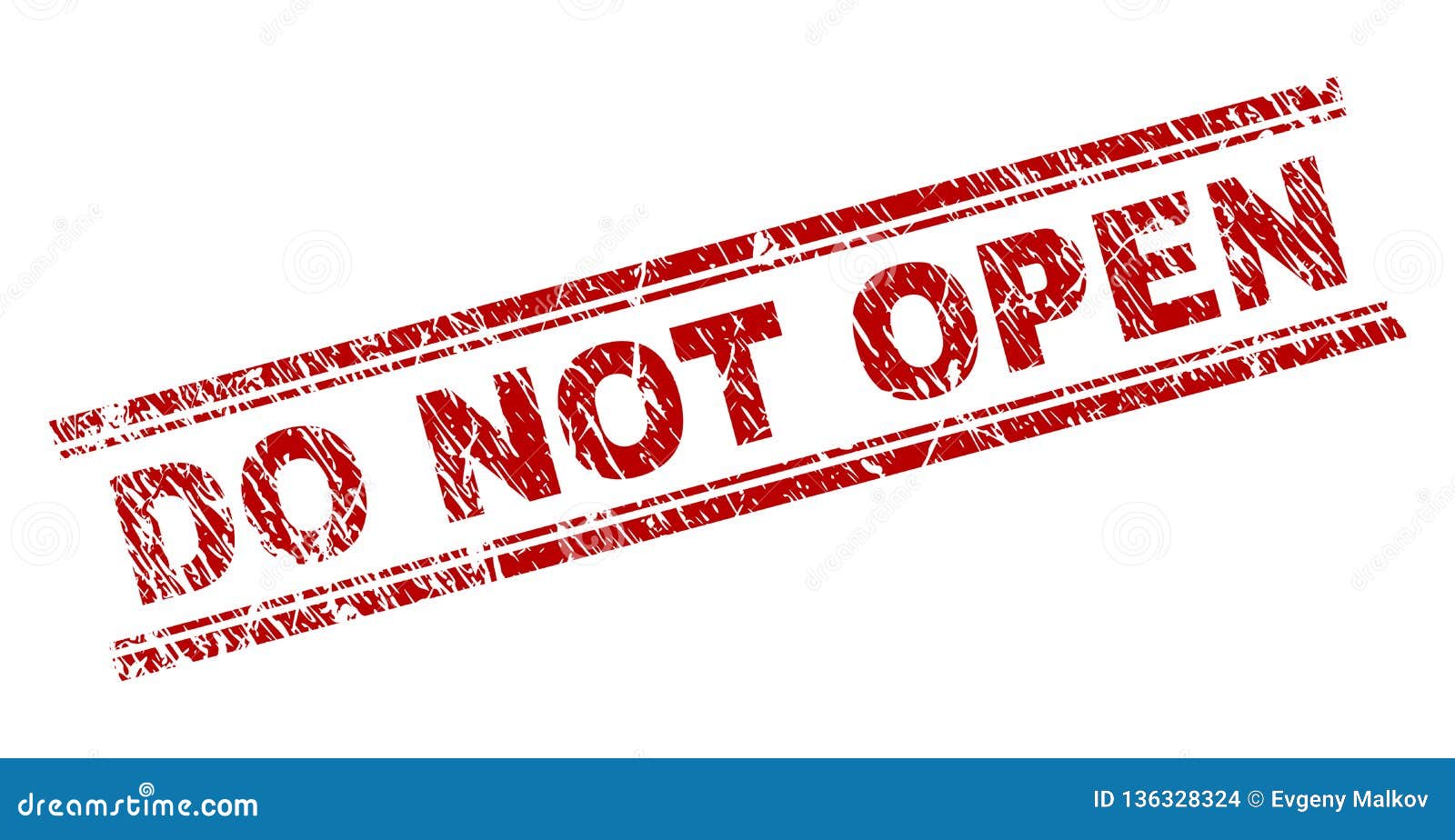 Grunge Textured DO NOT OPEN Stamp Seal Stock Vector - Illustration of ...