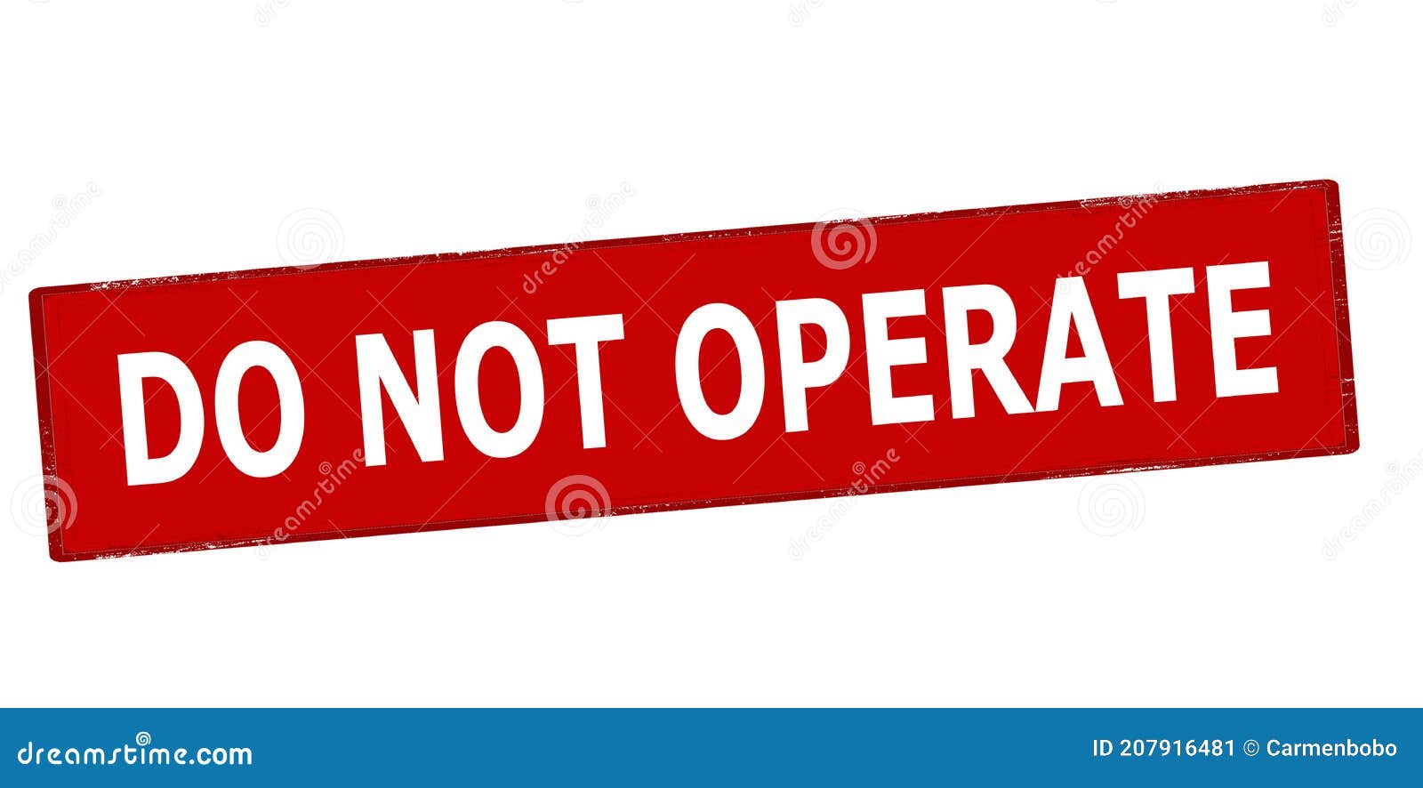 Stamp with Text Do Not Operate Stock Illustration - Illustration of ...