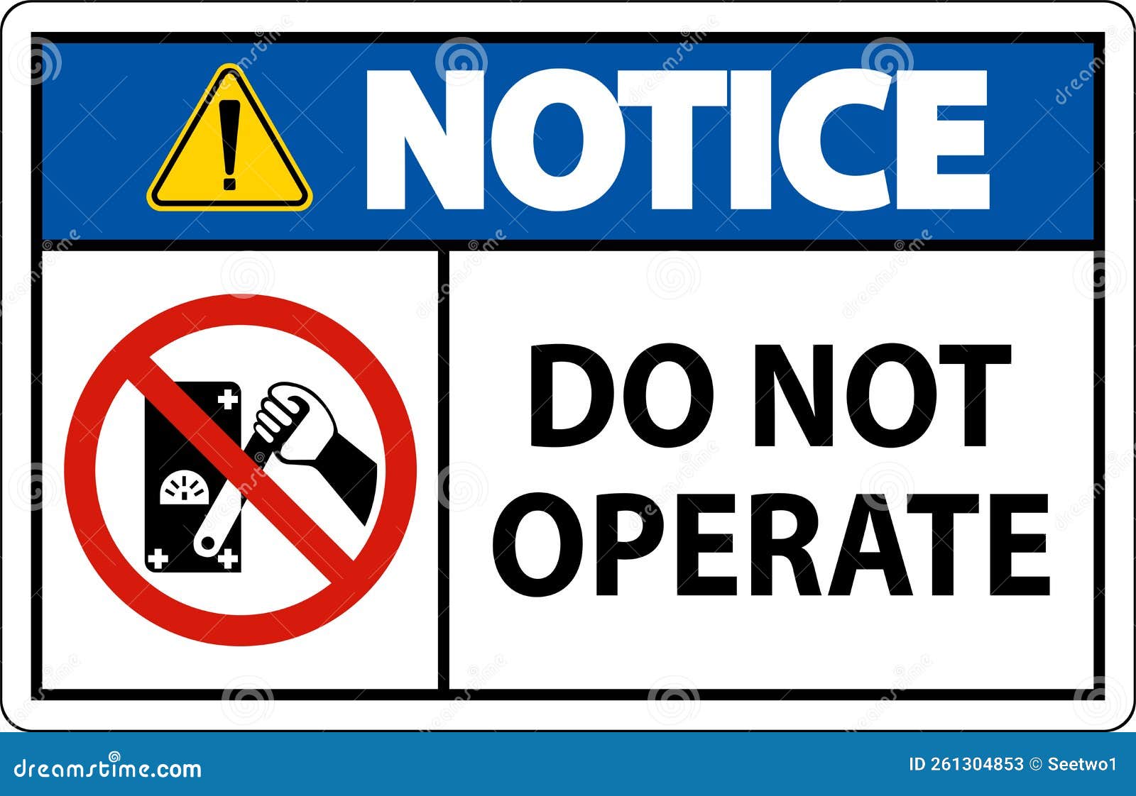 Do Not Operate Sign on White Background Stock Vector - Illustration of ... Do Not Operate Sign on White Background Stock Vector - Illustration of ...