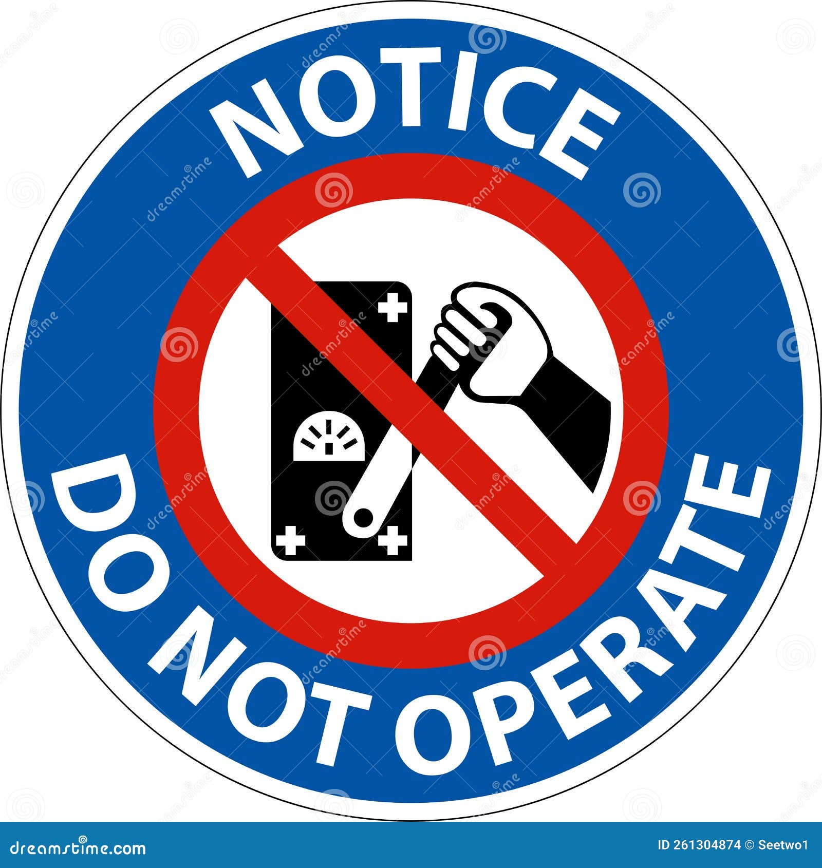 Do Not Operate Sign on White Background Stock Vector - Illustration of ... Do Not Operate Sign on White Background Stock Vector - Illustration of ...
