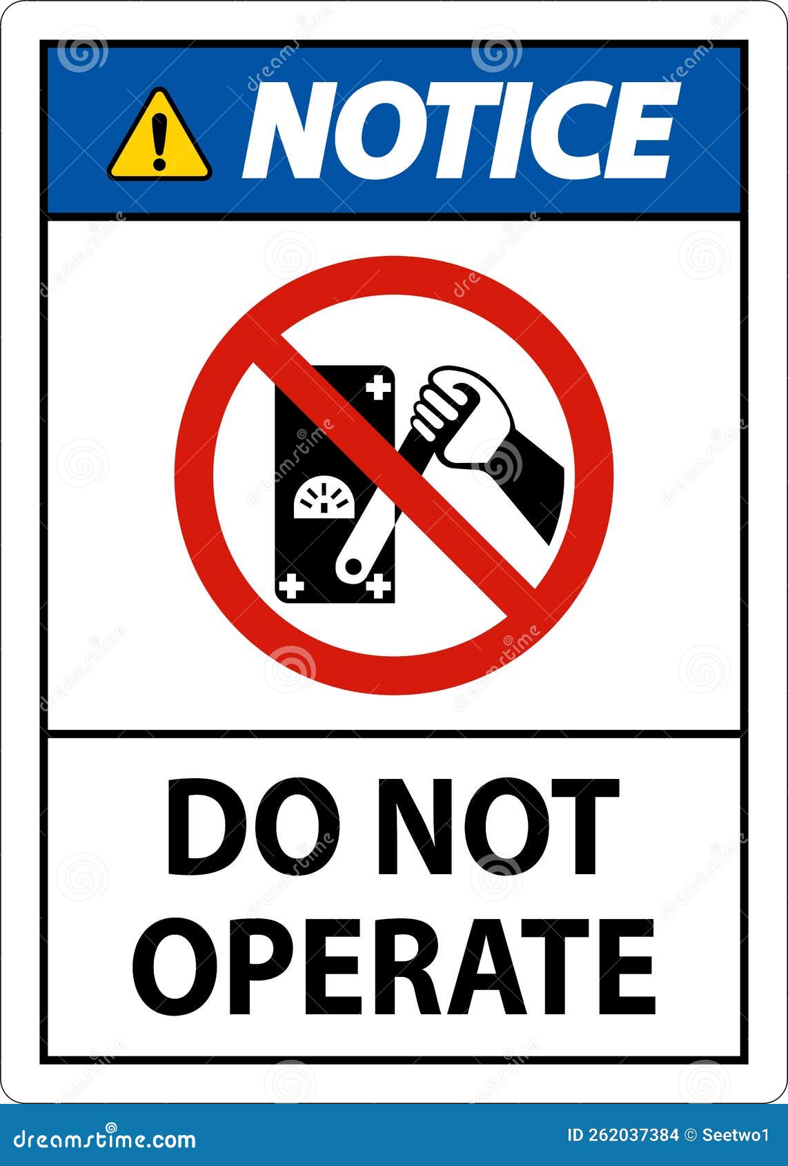 Do Not Operate Sign on White Background Stock Vector - Illustration of ...