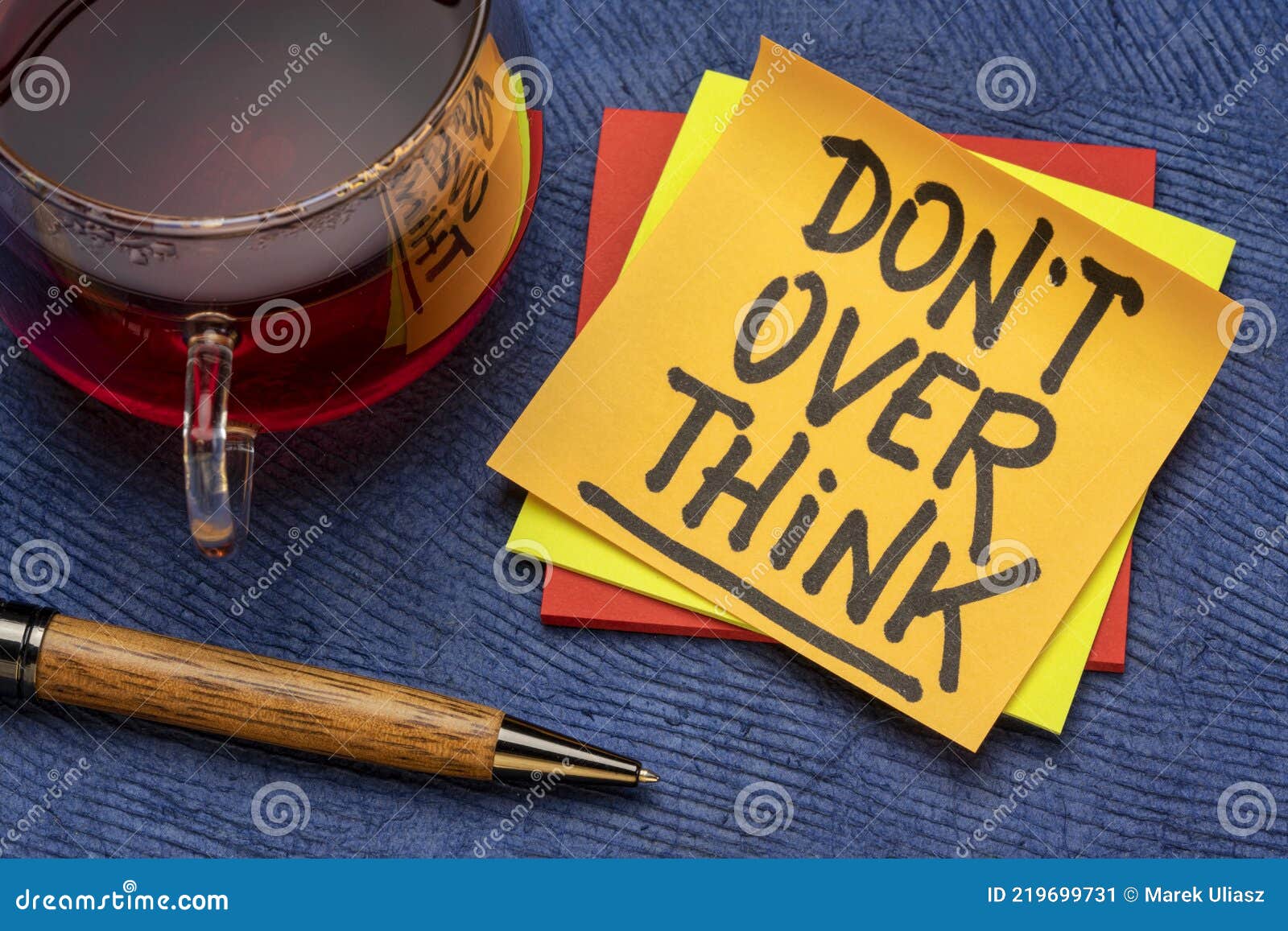 Do Not Overthink Reminder Note Stock Image - Image of development ...