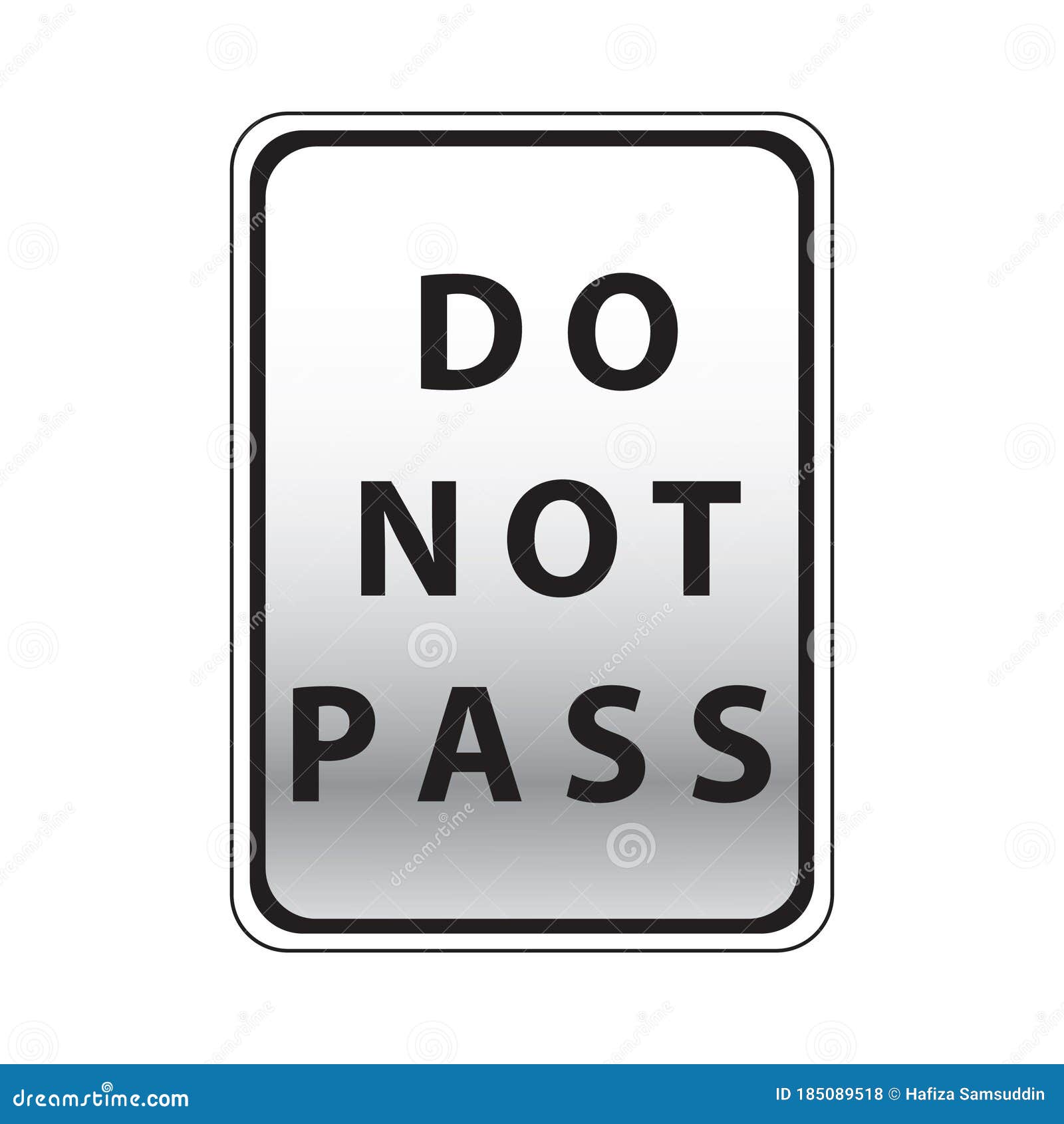 Do Not Pass Road Sign Vector Illustration Decorative Design Stock Vector Illustration Of