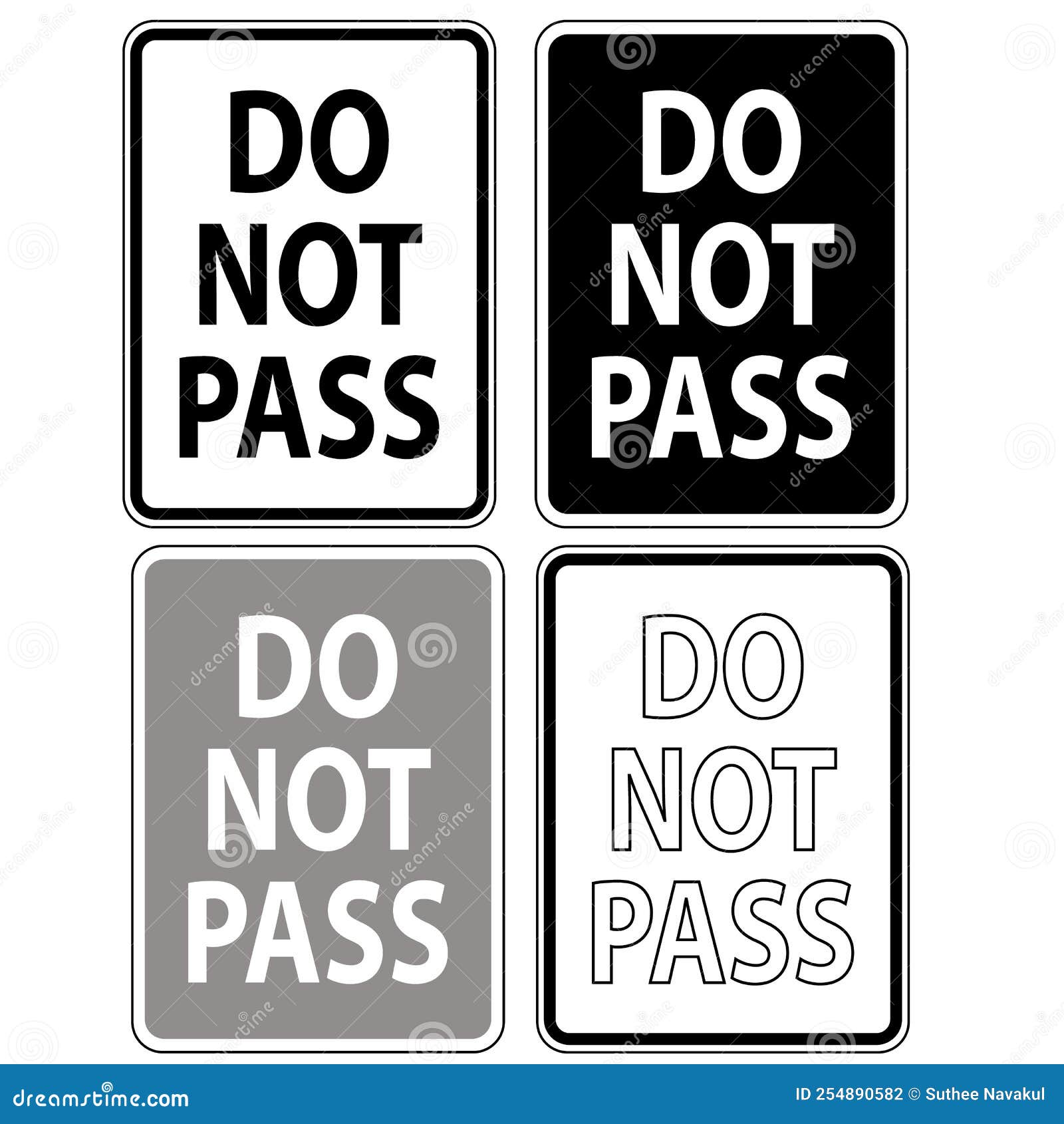 Do Not Pass Road Sign