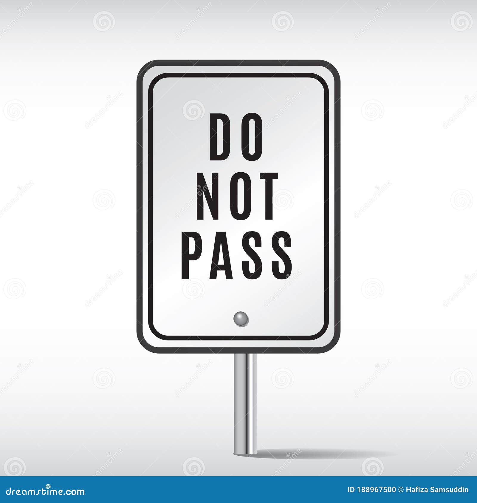 Do Not Pass. Vector Illustration Decorative Design Stock Vector ...
