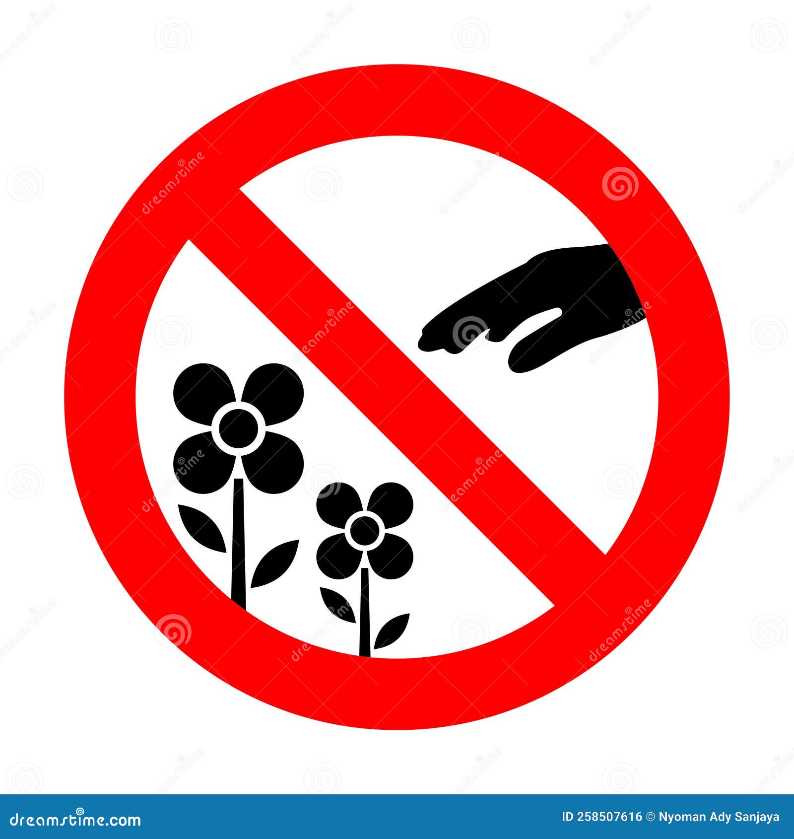 Do Not Pluck Flowers Vector Sign on White Background Stock Vector ... Do Not Pluck Flowers Vector Sign on White Background Stock Vector ...