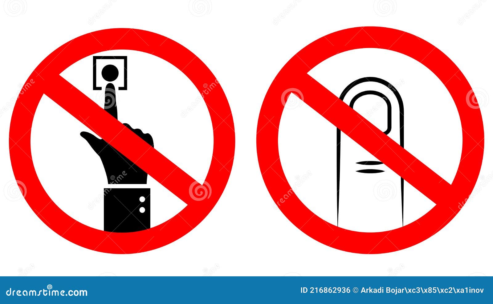 Do Not Press this Button Vector Sign Stock Vector - Illustration of ...