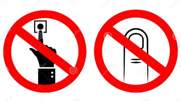 Do Not Press this Button Vector Sign Stock Vector - Illustration of ...