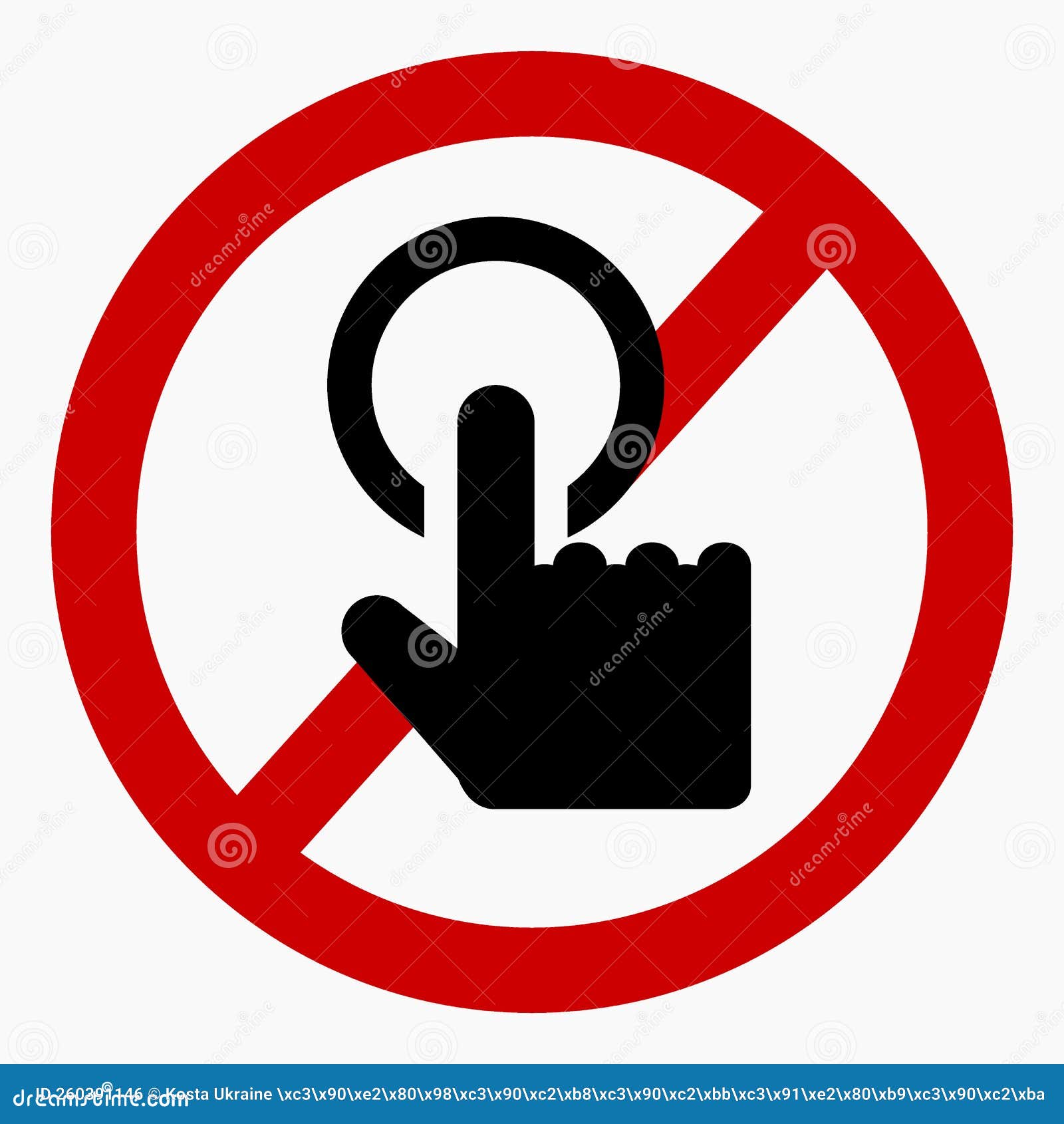 Do not press stock vector. Illustration of circle, isolated - 260391146